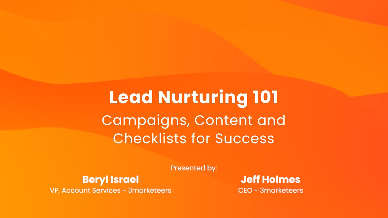 Lead Nurturing 101 - 3marketeers